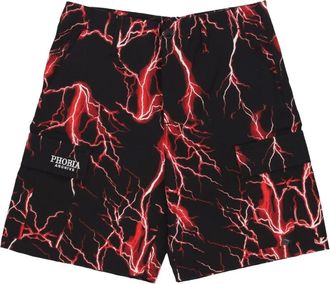Phobia Archive Homme, Shorts, Multicolore, Taille: M All Over Lightning Cargo Shorts