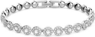 Swarovski Una Angelic Armband Rundschliff, Klein, Weiß, Rhodiniert