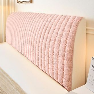 Generic CozyDream Cloud Velvet Rundum Kopfteilbezug Bettkopfteil Bezug elastisch Kopfteil Bezug gesteppt weich waschbar passend f&uuml;r Polsterbetten Rosa Volle L