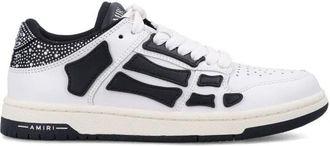 Amiri Low-Top Sneaker - Crystal Satin Skel Top Low Womans Sneakers - Gr. 37 (EU) - in Wei&szlig; - f&uuml;r Damen