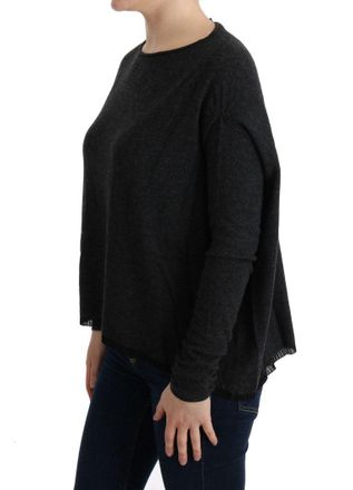 Costume National Womens Gray Viscose Knitted Sweater Clothing