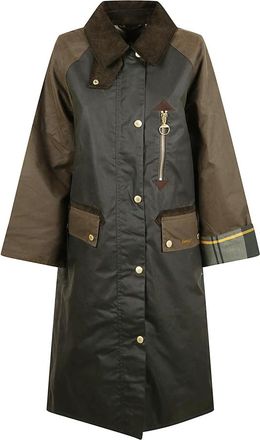 Barbour Femme, Manteaux, Vert, Taille: 36 FR Evette Waxed Car Coat