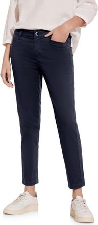 Street One Damen A377207 7/8 Satin Hose, Deep Blue, 34W / 26L