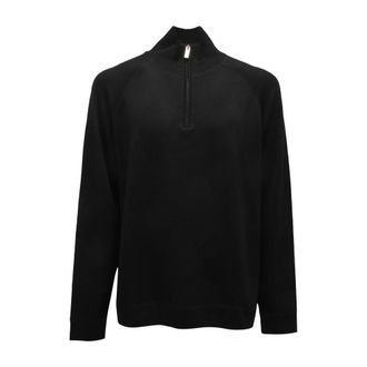 Paolo Pecora Maglione Half Zip Wollpullover - - Knitwear - Herren - Schwarzk - XL