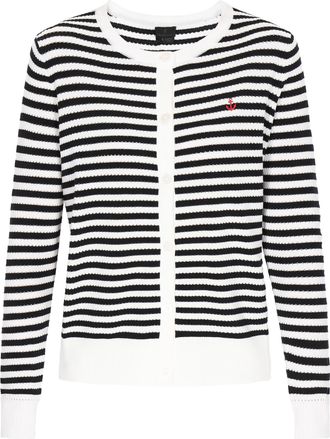 Dreimaster Dreimaster Strickjacke Frauen cremewei&szlig;er schwarzer Streifen