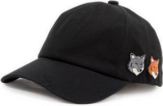Maison Kitsun&eacute; Casquette &agrave; broderies en coton
