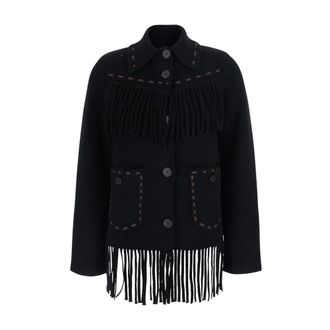 Guest In Residence Western Fringe Jacke - - Knitwear - Damen - Schwarzk - M