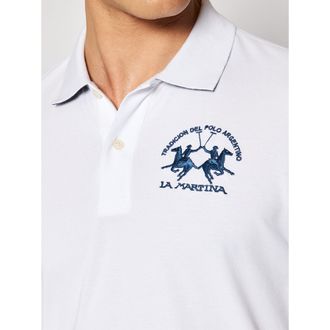 La Martina La Martina Poloshirt CCMP01 PK001 Wei&szlig; Regular Fit