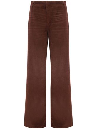 Re/Done pantalon en velours c&ocirc;tel&eacute; - Marron