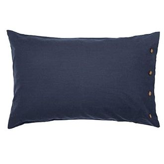 Morris & Co. DUCLCBBHBLU Kissenbezug aus Leinen-Baumwolle, Standardgröße, Blau