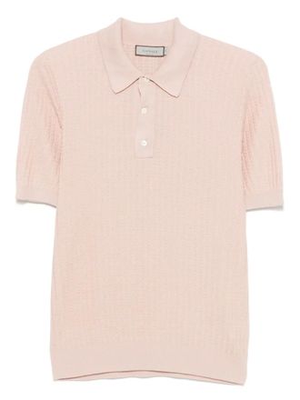 Canali Fein gestricktes Poloshirt - Rosa