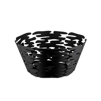 Alessi BARKET CESTO REDONDO ACERO Y RESINA NEGRO 21cm