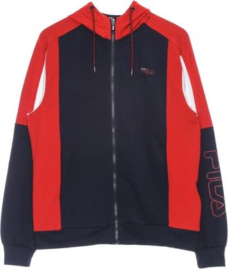Fila Kapuzenjacke Schwarz Iris/Rot/Wei&szlig; - - Sweatshirts & Hoodies - Herren - Mehrfarbig - L