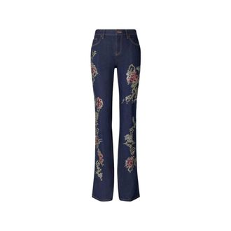 Tory Burch Bootcut Jeans mit Verzierungen - - Jeans - Damen - Blau - W26