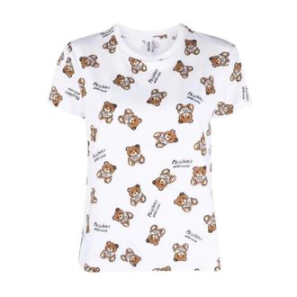 Moschino Teddyb&auml;r Design Kurzarm T-Shirt - - Tops - Herren - Wei&szlig; - XL