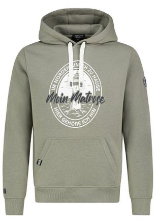 Eight2Nine Hoodie Herren Hoodie mit Meer Print Sweater, Kapuzensweatshirt mit K&auml;ngurutasche, mit Kapuze