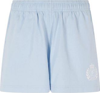 Sporty & Rich Femme, Shorts, Bleu, Taille: 38 FR NY Crest Disco Short