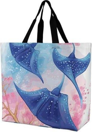 Generic Animaux Marins Raies Sac A Main Femmes L&eacute;ger Tote Bag Imperm&eacute;able Sac A Main Femme Pour Voyage Travail Plage