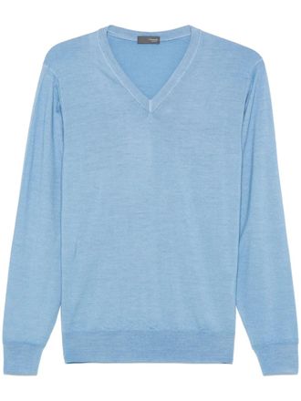 Drumohr haut en laine mérinos - Bleu