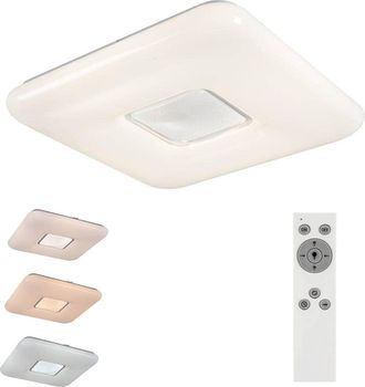 Rabalux Rabalux 4634 Deckenleuchte Tayla Chrom weiss LED 72W L:7cm B:44cm H:7cm dimmbar mit Fernbedienung