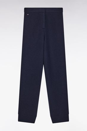 Eden Park Pantalon Jogging En Laine Et Cachemire Marine Coupe Relaxed