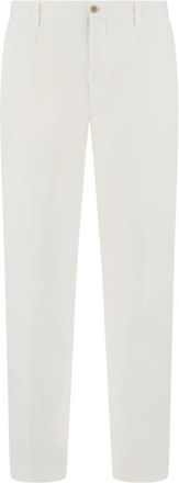 Boggi Milano Homme, Pantalons, Blanc, Taille: 2XL Cotton Linen Pantalons