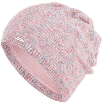 Faera Winterm&uuml;tze M&uuml;tze Damen meliert warm gef&uuml;ttert Fleece-Futter Winter Herbst M&uuml;tze Strickm&uuml;tze Beanie One-Size 56, Farbe:Wei&szlig;