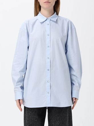 Toteme Chemise en popeline de coton &agrave; &eacute;paules tombantes et coupe d&eacute;contract&eacute;e