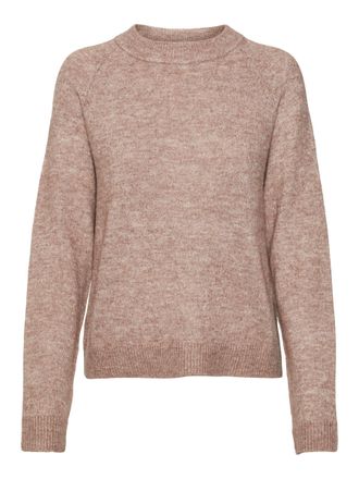 Vero Moda VMFILUCA LS O-NCK Short Pullover GA NOOS,Brown Lentil/Detail:Melange,L