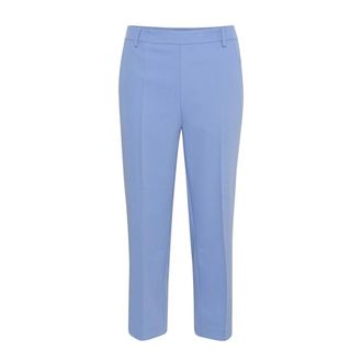 Kaffe High Waist Cropped Hose Ebb and Flow - - Trousers - Damen - Blau - 2XS