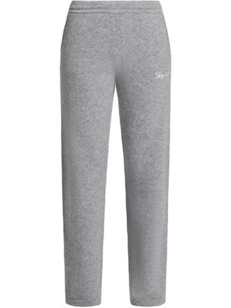 Sporty & Rich pantalon de jogging &agrave; logo brod&eacute; - Gris