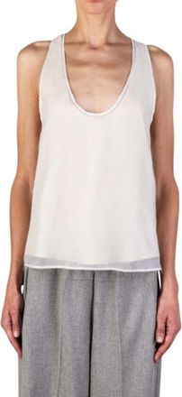 Alysi Femme, Tops, Blanc, Taille: 38 FR D&eacute;bardeur