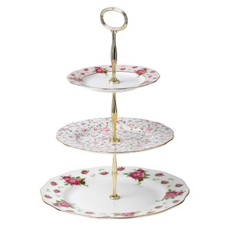 Royal Albert New Country Roses White by Royal Albert 3-Tier-Kuchen Stehen