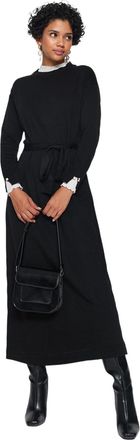 Trendyol Trendyol Womens Dress-Black-Shift Kleid, Schwarz, XL