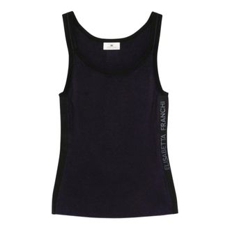 Elisabetta Franchi Viskose Polyamid Top - - Tops - Damen - Blau - M