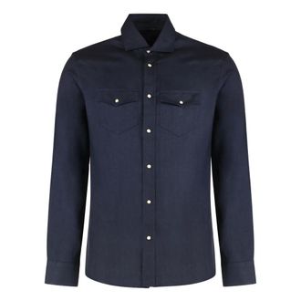 Moorer Homme, Chemises, Bleu, Taille: M Blouses & Chemises