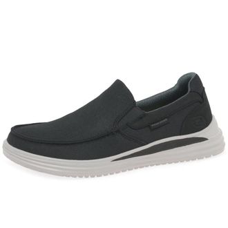 Skechers Proven Mens Canvas Shoes 41 EU Schwarz