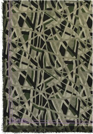 Herno foulard &agrave; motif g&eacute;om&eacute;trique - Vert