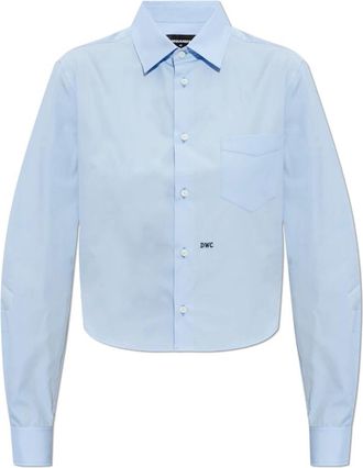 Dsquared2 Femme, Blouses et Chemises, Bleu, Taille: 36 FR Chemise avec poche