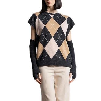 Kaos Argyle-Weste - - Knitwear - Damen - Mehrfarbig - M