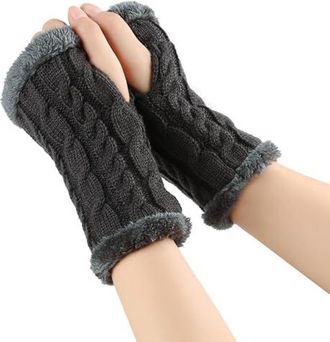 Generic Gants dhiver en tricot pour femme, mitaines longues, chauffe-mains, chauffe-mains pour femmes, mitaines dhiver, C07, taille unique