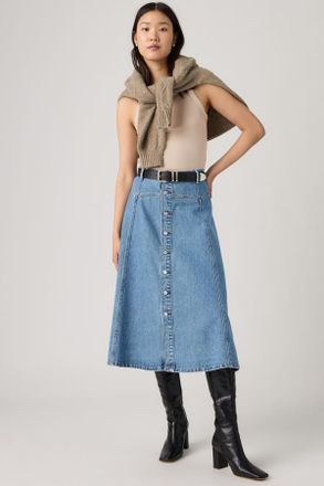 Levi's Yoked Western Skirt - Femme - D&eacute;lavage Moyen / Inner Adventurer Stone - 24