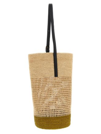 Khaite Womens Beige Sisal Shoulder Bag
