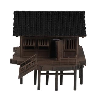 Lurrose Chinesischer Pavillon als Ornament - Miniatur-Pavillonmodell aus Kunstharz, Dekoration f&uuml;r Schreibtisch und Garten - Architekturmodell, Vintage-Figur,