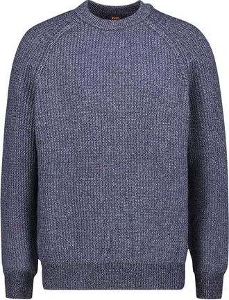 Boss Orange by Hugo Boss BOSS Orange Herren Pullover blau unifarben