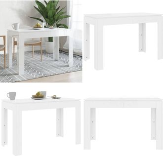 vidaXL Vidaxl - Esstisch Hochglanz-Weiß 120x60x76 cm Holzwerkstoff - Esstisch - Holzwerkstoff Tisch - Weißer Esstisch - Moderner Esstisch - Küchentisch