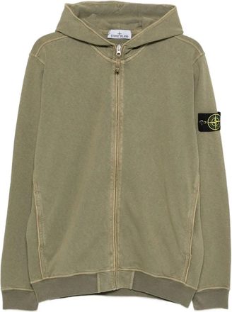 Stone Island Homme, Sweatshirts et sweats &agrave; capuche, Vert, Taille: S SweaT-shirt &agrave; Capuche Zipp&eacute;