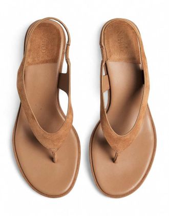 NA-KD Wildleder-Absatzschuhe in Hellbraun mit Fersenriemen