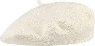 LIPODO Béret Basque Biskaya en Coton Femme - Made in Italy dété Printemps-été - Taille Unique Blanc crème