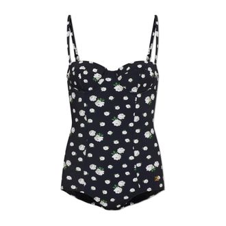 Dolce & Gabbana Einteiliger Badeanzug - - Swimwear - Damen - Schwarzk - 2XL